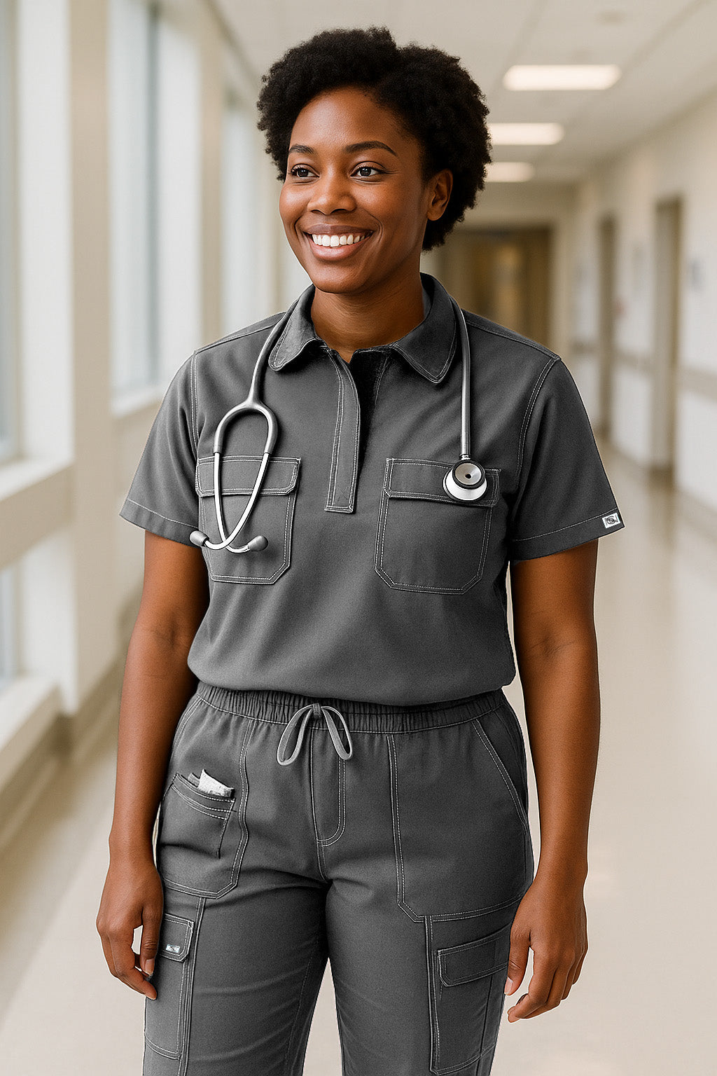Gray Scrub Set – Nurse Creative Designs